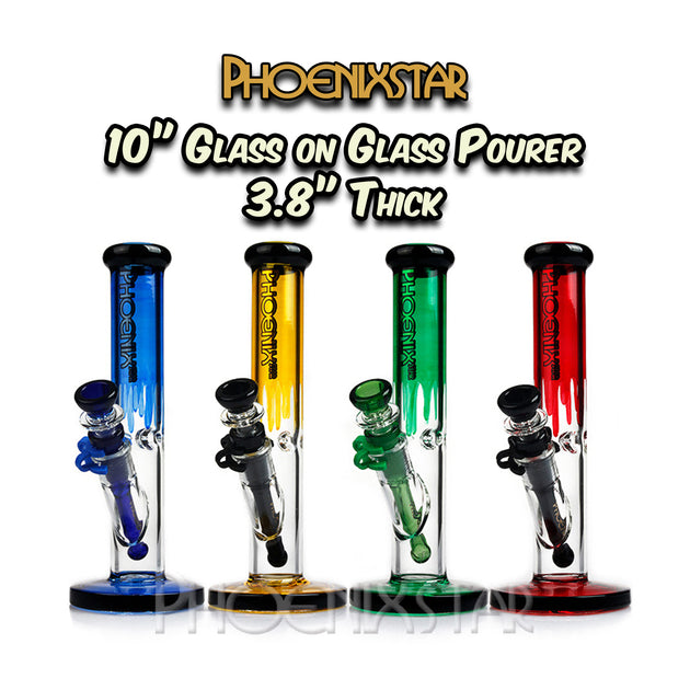 10" Glass on Glass Pourer 3.8" Thick Base – D & R Essentials
